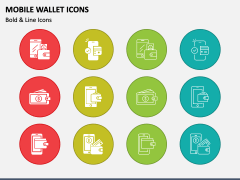 Mobile Wallet Icons for PowerPoint and Google Slides - PPT Slides