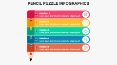 Pencil Puzzle Infographics for PowerPoint and Google Slides - PPT Slides