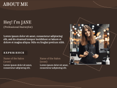 Free - Hair Stylist Portfolio PowerPoint Template and Google Slides Theme