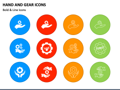 Hand and Gear Icons for PowerPoint and Google Slides - PPT Slides