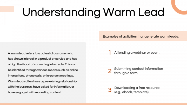 Warm Lead PowerPoint and Google Slides Template - PPT Slides