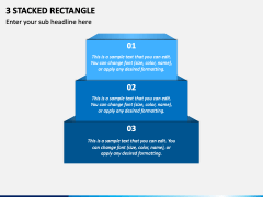 3 Stacked Rectangle PowerPoint Presentation Slides - PPT Template