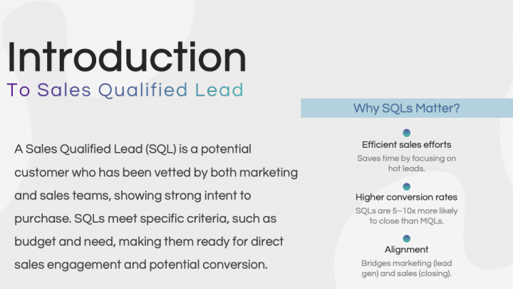 Sales Qualified Lead (SQL) PowerPoint and Google Slides Template - PPT ...