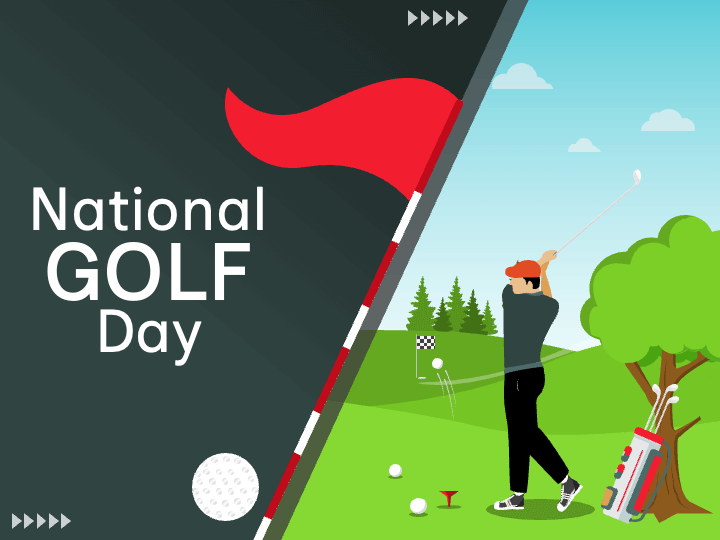 Free - National Golf Day PowerPoint and Google Slides Template - PPT Slides