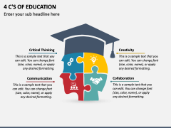 4 C's of Education PowerPoint and Google Slides Template - PPT Slides