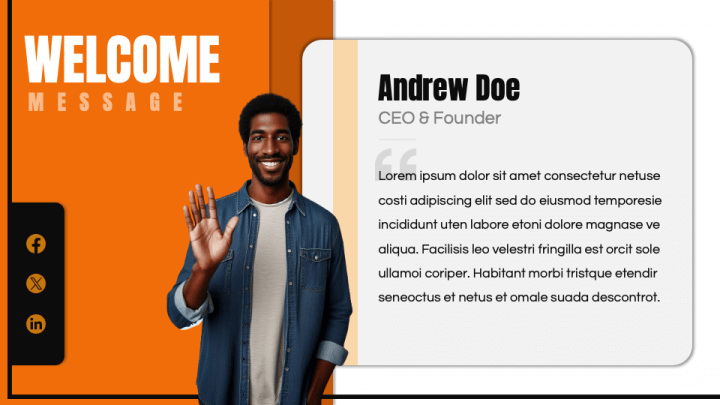 Welcome Message Presentation for PowerPoint and Google Slides Template ...