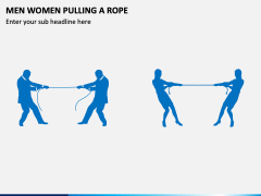 Men Women Pulling a Rope PowerPoint and Google Slides Template