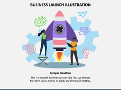 Business Launch Illustration for PowerPoint and Google Slides - PPT Slides