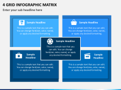 4 Grid infographic Matrix PowerPoint Template - PPT Slides