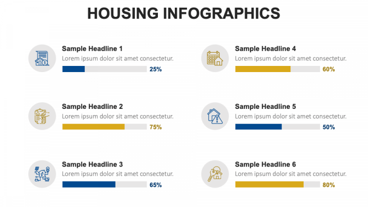 Housing Infographics for PowerPoint and Google Slides Template - PPT Slides