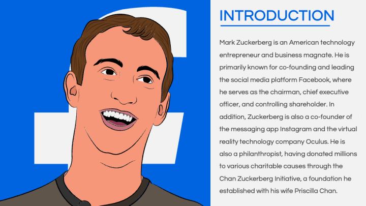 Free - Mark Zuckerberg PowerPoint and Google Slides Template - PPT Slides