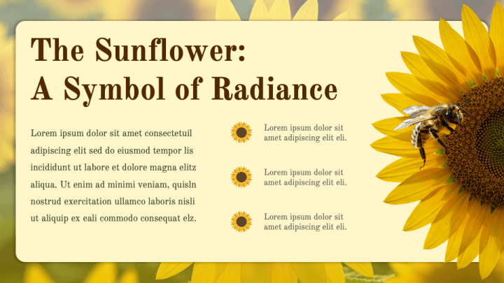 Free - Sunflower Theme for PowerPoint and Google Slides - PPT Slides