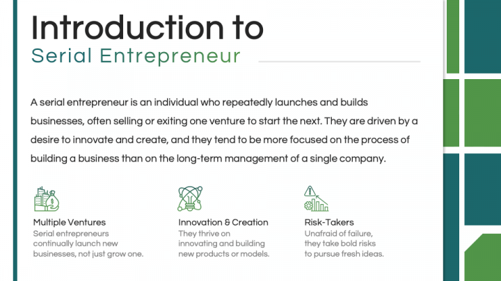 Serial Entrepreneur PowerPoint and Google Slides Template - PPT Slides