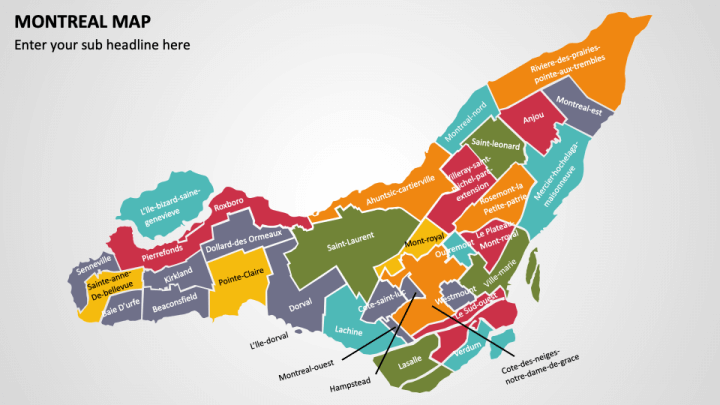 Montreal Map for PowerPoint and Google Slides - PPT Slides