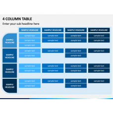 4 Row 2 Column Table PowerPoint Template and Google Slides Theme