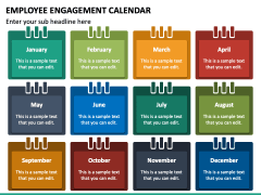 Employee Engagement Calendar PowerPoint Template - PPT Slides