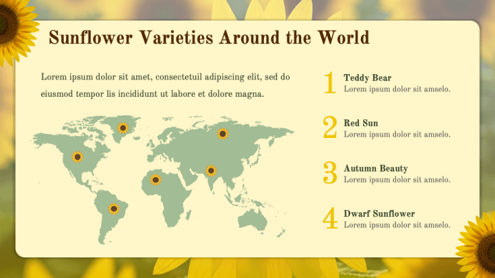 Free - Sunflower Theme for PowerPoint and Google Slides - PPT Slides