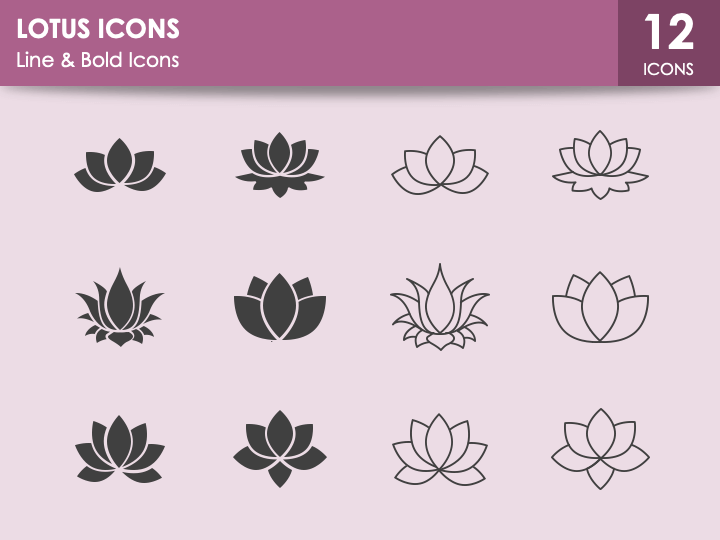 Lotus Icons for PowerPoint and Google Slides - PPT Slides