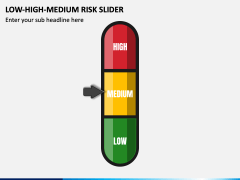 Low High Medium Risk Slider for PowerPoint and Google Slides - PPT Slides