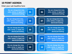 10 Point Agenda PowerPoint Template and Google Slides Theme