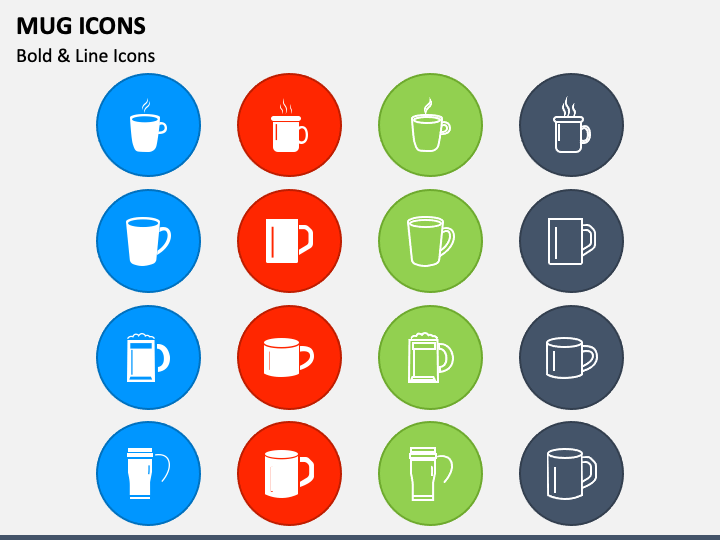 Mug Icons for PowerPoint and Google Slides - PPT Slides