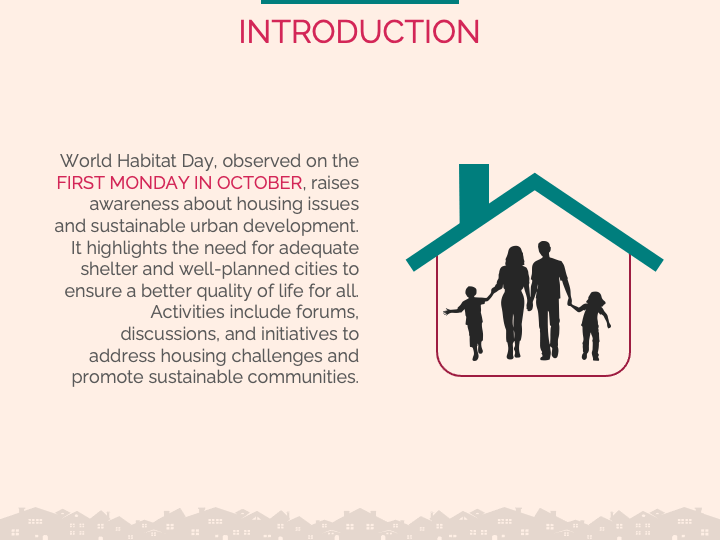 Free - World Habitat Day PowerPoint Template and Google Slides Theme