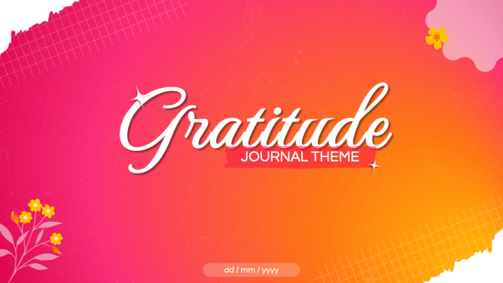 Gratitude Journal Theme for PowerPoint and Google Slides - PPT Slides