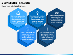 5 Connected Hexagons PowerPoint Template and Google Slides Theme
