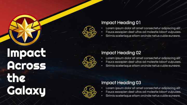 Free - Captain Marvel Theme for PowerPoint and Google Slides - PPT Slides