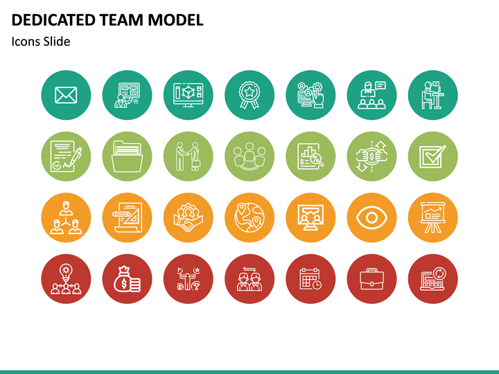 Dedicated Team Model PowerPoint Template | SketchBubble