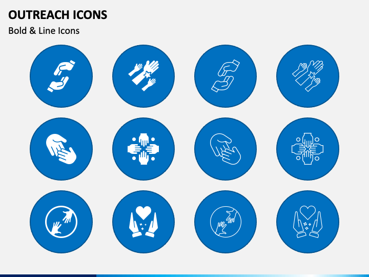 Outreach Icons for PowerPoint and Google Slides - PPT Slides