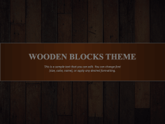 Free Wooden Blocks Theme for PowerPoint and Google Slides