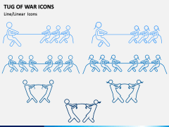 Tug of War Icons for PowerPoint and Google Slides - PPT Slides
