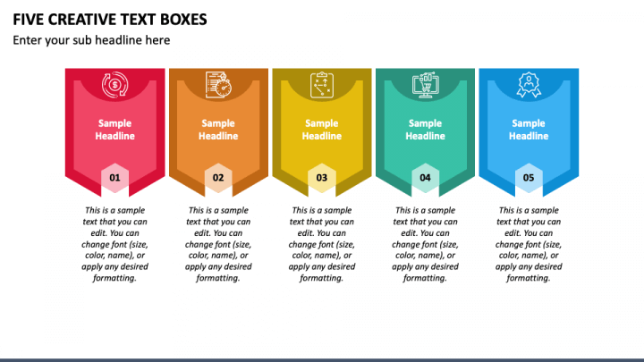 Free - Five Creative Text Boxes for PowerPoint and Google Slides