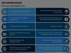 Life Saving Rules PowerPoint and Google Slides Template - PPT Slides