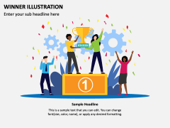 Winner Illustration for PowerPoint and Google Slides - PPT Slides