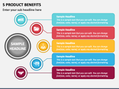5 Product Benefits PowerPoint Template and Google Slides Theme