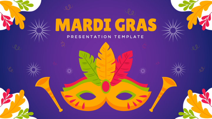 Free - Mardi Gras PowerPoint and Google Slides Template - PPT Slides