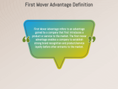 First Mover Advantage PowerPoint and Google Slides Template - PPT Slides