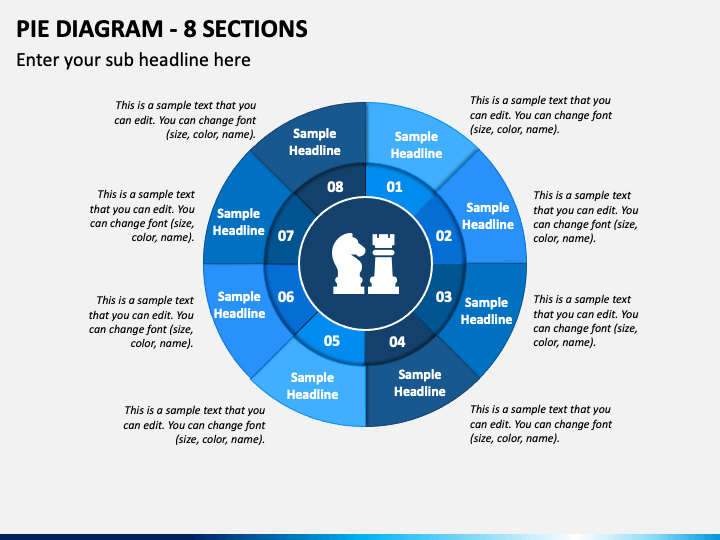 Pie Diagram - 8 Sections PowerPoint Template and Google Slides Theme