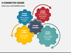 4 Connected Gears PowerPoint Presentation Slides - PPT Template