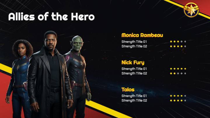 Free - Captain Marvel Theme for PowerPoint and Google Slides - PPT Slides