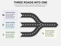 Three Roads into One for PowerPoint and Google Slides - PPT Slides