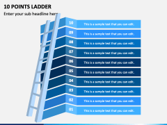10-Points-Ladder PowerPoint Template - PPT Slides