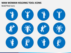 Man Woman Holding Tools for PowerPoint and Google Slides - PPT Slides