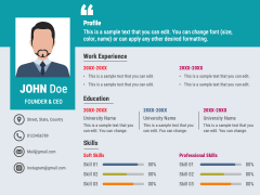 Company Founder Profile PowerPoint and Google Slides Template - PPT Slides