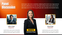 Panel Discussion PowerPoint and Google Slides Template - PPT Slides