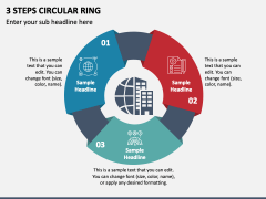 3 Steps Circular Ring PowerPoint Presentation Slides - PPT Template