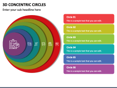 3D Concentric Circles for PowerPoint and Google Slides - PPT Slides