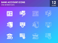 Bank Account Icons for PowerPoint and Google Slides - PPT Slides